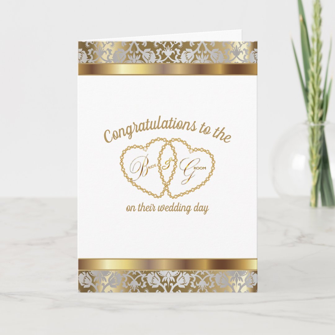 Congratulations to the Bride and Groom - Wedding Card | Zazzle