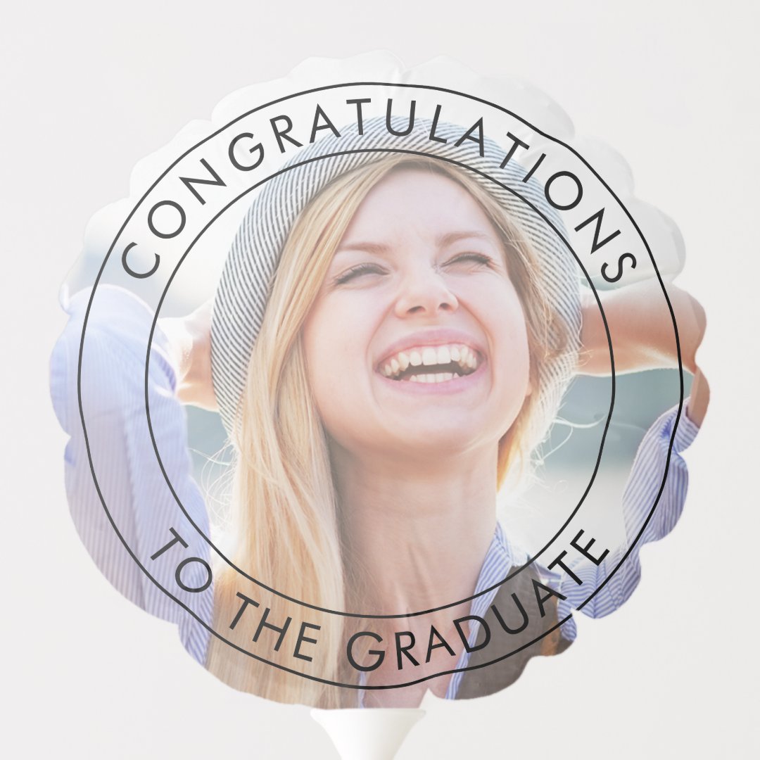 Congratulations to The Graduate Large Photo Balloon | Zazzle