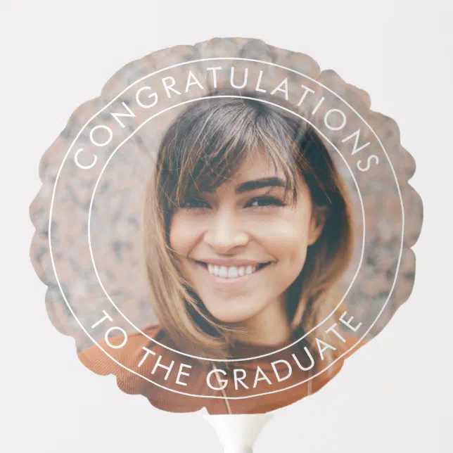 Congratulations to The Graduate White Girl Photo Balloon | Zazzle