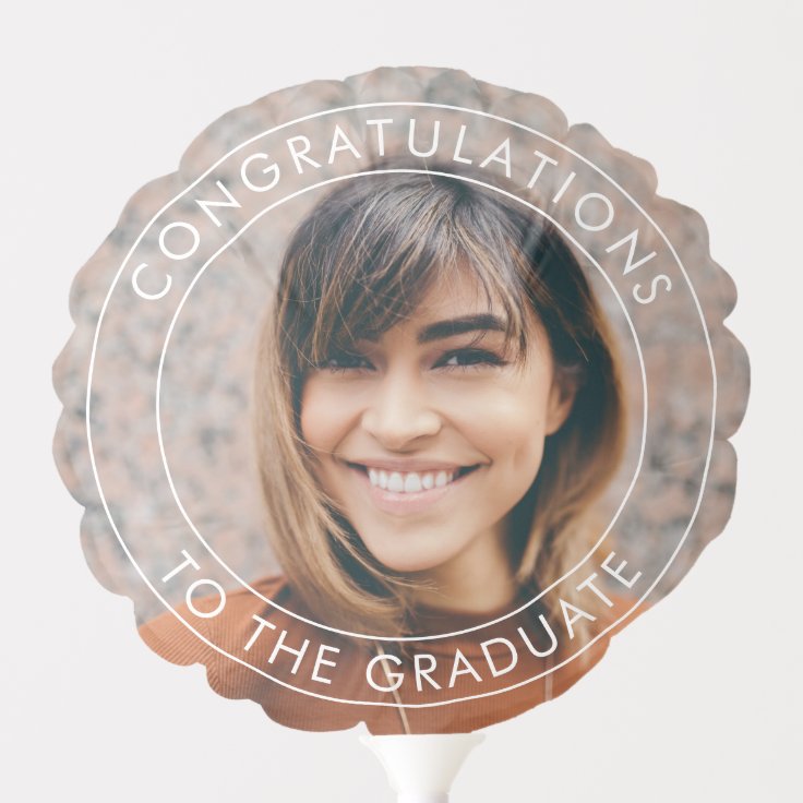 Congratulations to The Graduate White Girl Photo Balloon | Zazzle