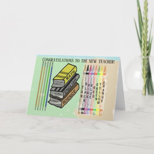 Congratulations to the new teacher card | Zazzle