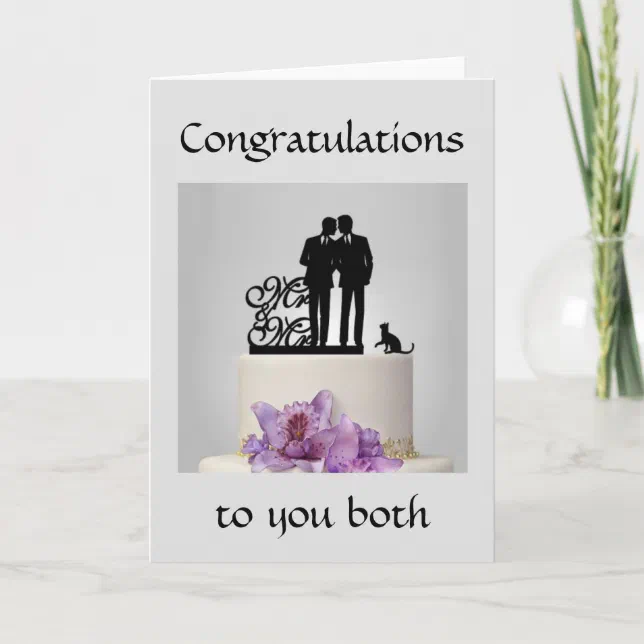 Congratulations to you both - Silhouette Card | Zazzle