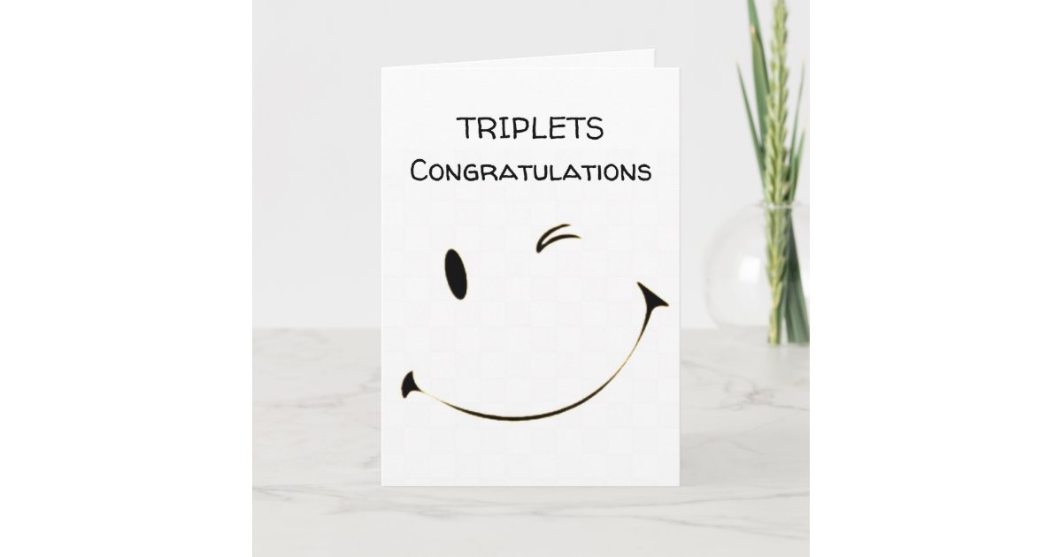 ***CONGRATULATIONS** ***TRIPLETS*** CARD | Zazzle