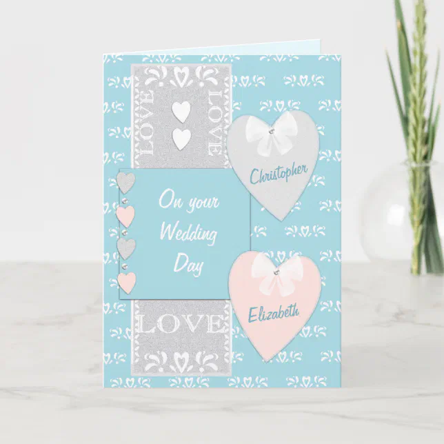 Congratulations turquoise Wedding Day greeting Card | Zazzle