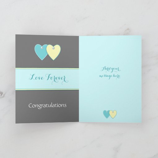 Congratulations turquoise Wedding Day greeting Card | Zazzle