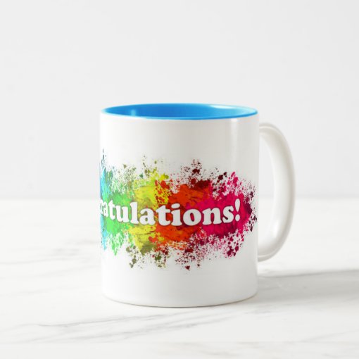 ***CONGRATULATIONS*** Two-Tone COFFEE MUG | Zazzle