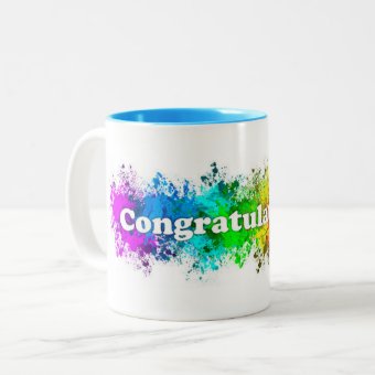 ***CONGRATULATIONS*** Two-Tone COFFEE MUG | Zazzle