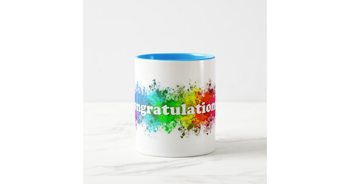 ***CONGRATULATIONS*** Two-Tone COFFEE MUG | Zazzle