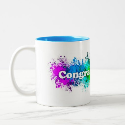 ***CONGRATULATIONS*** Two-Tone COFFEE MUG | Zazzle