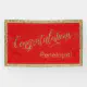 Congratulations Typography Gold Glitter and Red Banner | Zazzle
