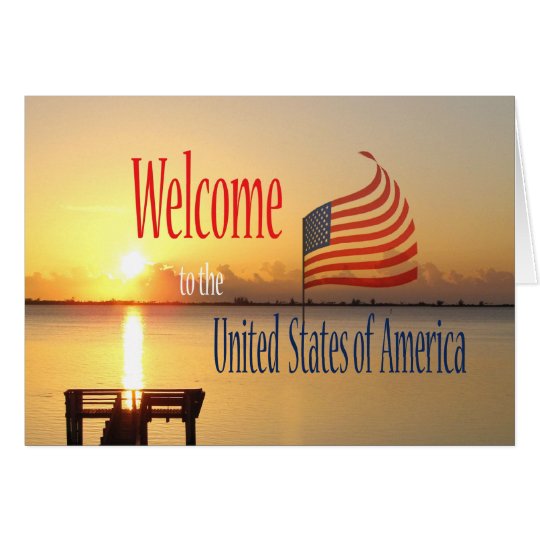Congratulations US Citizenship US Flag and Sunrise Card | Zazzle.com