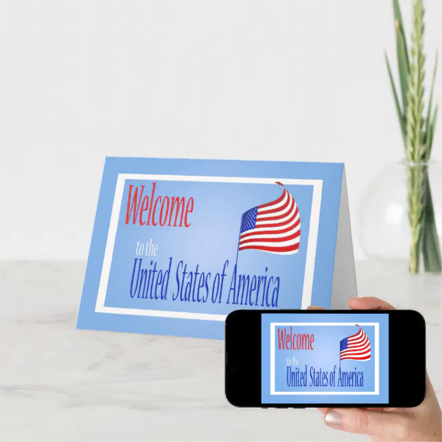 Congratulations US Citizenship US Flag Card | Zazzle