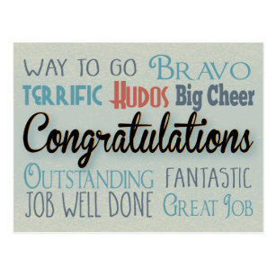 Job Well Done Postcards - No Minimum Quantity | Zazzle