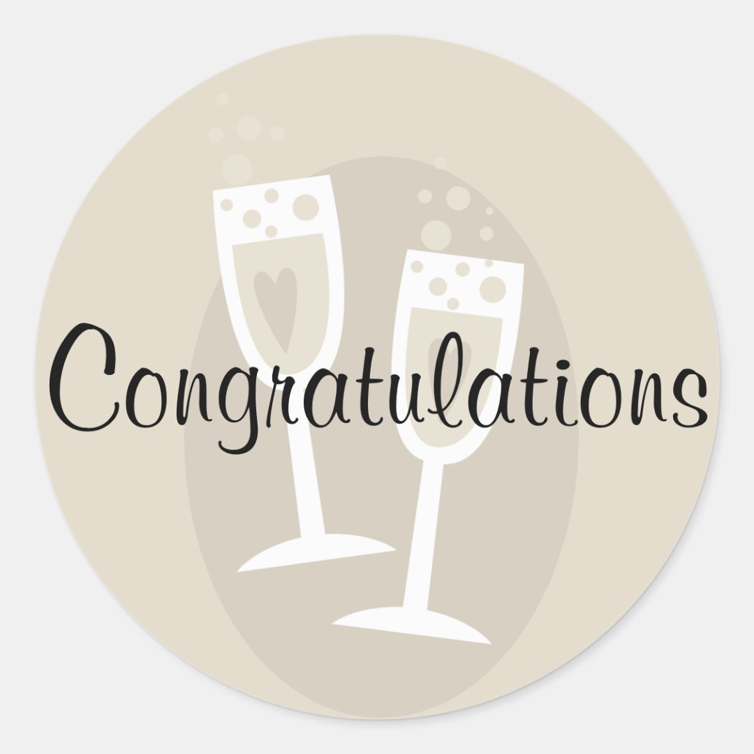Congratulations Wedding Sticker | Zazzle