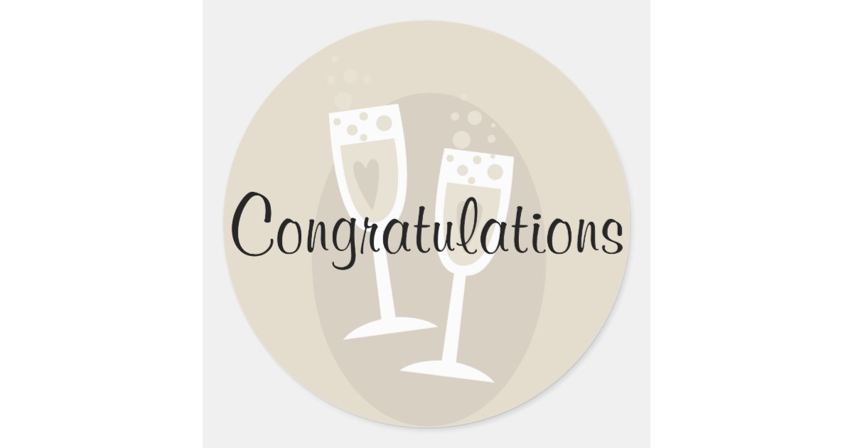 Congratulations Wedding Sticker | Zazzle