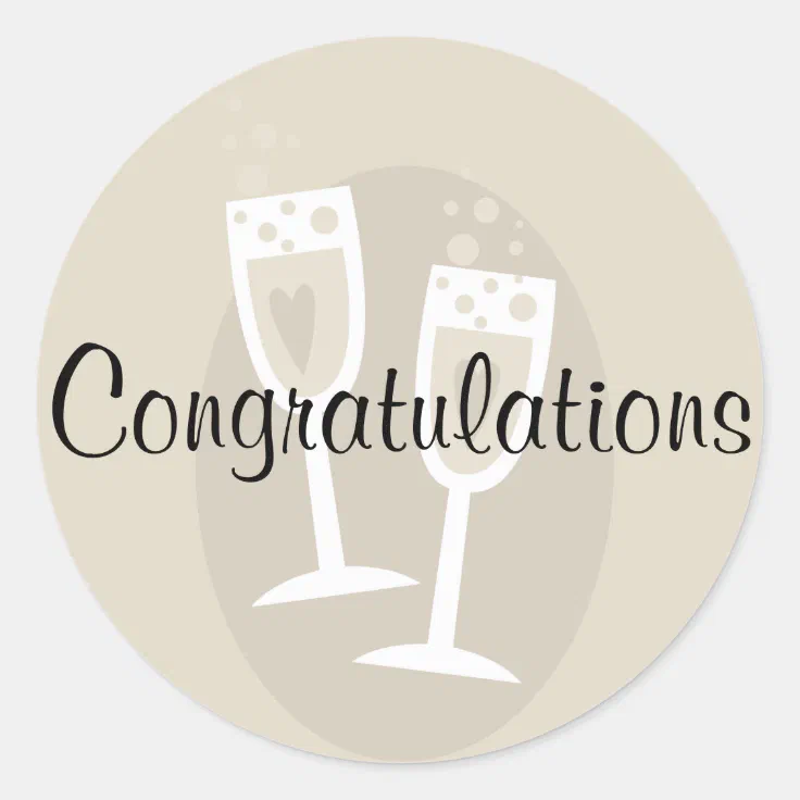 Congratulations Wedding Sticker | Zazzle