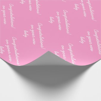 Congratulations wrapping paper for new baby girl | Zazzle