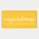 Congratulations yellow custom script graduation banner | Zazzle