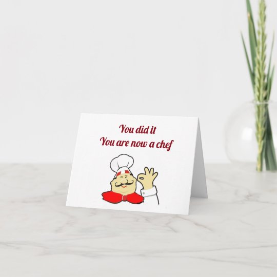 "CONGRATULATIONS" ****YOU ARE A CHEF**** CARD | Zazzle.com