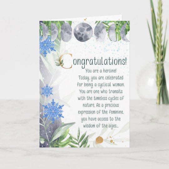 Congratulations! You have a period Card | Zazzle.com