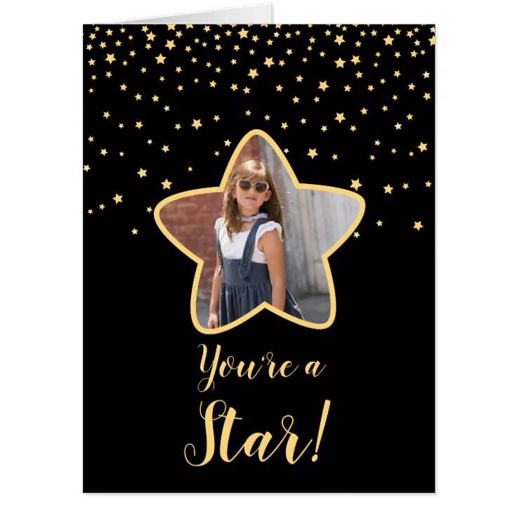 Congratulations You're a Star! Custom Photo Card | Zazzle