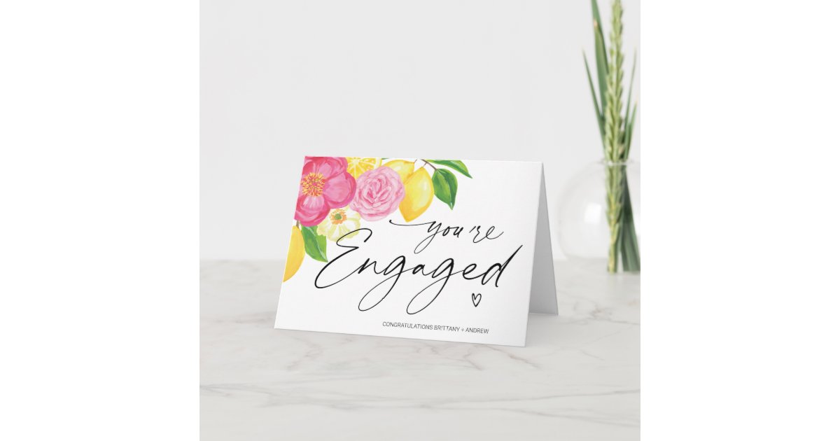 Congratulations You're Engaged Getting Married Card | Zazzle