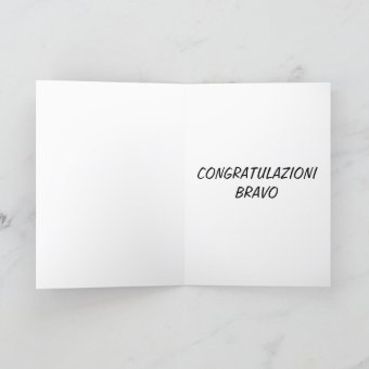 CONGRATULAZIONI (CONGRATULATIONS) BRAVO CARD | Zazzle