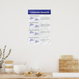 Congruent Triangles - Math Poster | Zazzle
