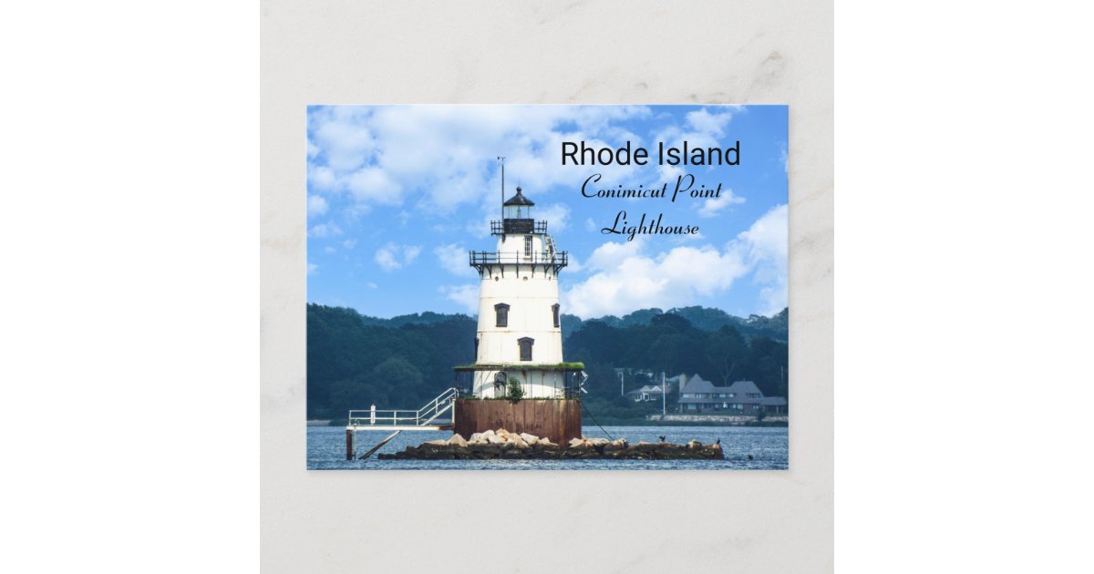 Conimicut Point Lighthouse RI Postcard | Zazzle