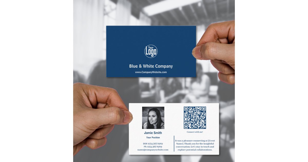 Connect Professionally Company Ambassador Blue Business Card | Zazzle