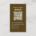 Connect With Me | QR Code Simple Bakery Ice Cream Business Card | Zazzle