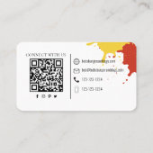Connect With Me | QR Code Simple Hamburger Hotdogs Business Card | Zazzle