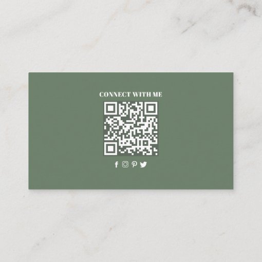 Connect with Me | QR Code Social Media Palm Leaves Business Card | Zazzle