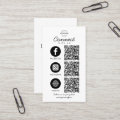 Connect with Us 3 QR Code Social Media Logo Business Card | Zazzle