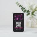 Connect With Us Black Pink QR Code Social Media Business Card | Zazzle