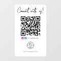 Connect With Us Facebook Instagram QR Code Logo Window Cling | Zazzle