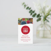 Connect With Us | QR Code Logo Modern Photo Red Business Card | Zazzle