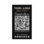 Connect With Us QR Code Social Media Modern Black Business Card | Zazzle