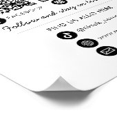 Connect with Us Social Media 2 QR Codes Website Poster | Zazzle