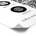 Connect with Us Social Media 3 QR Code Website Poster | Zazzle