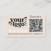 Connect With Us Social Media QR Code Business Business Card | Zazzle
