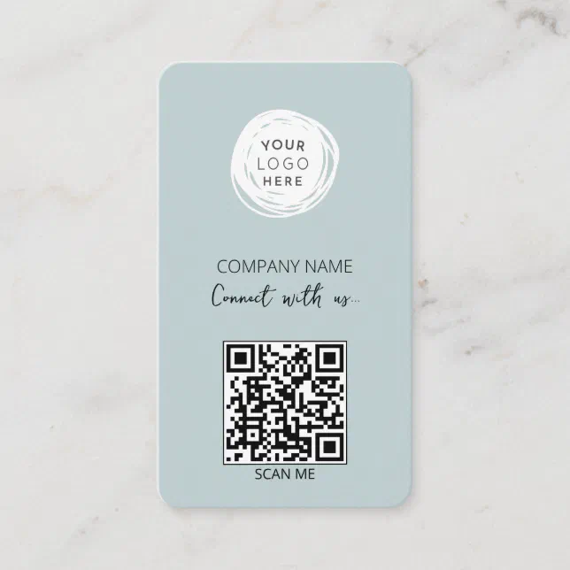 Connect With Us Social Media QR Code Business Card | Zazzle