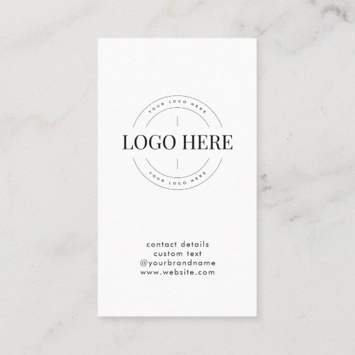 Connect with Us Social Media QR Code Company Logo Business Card | Zazzle