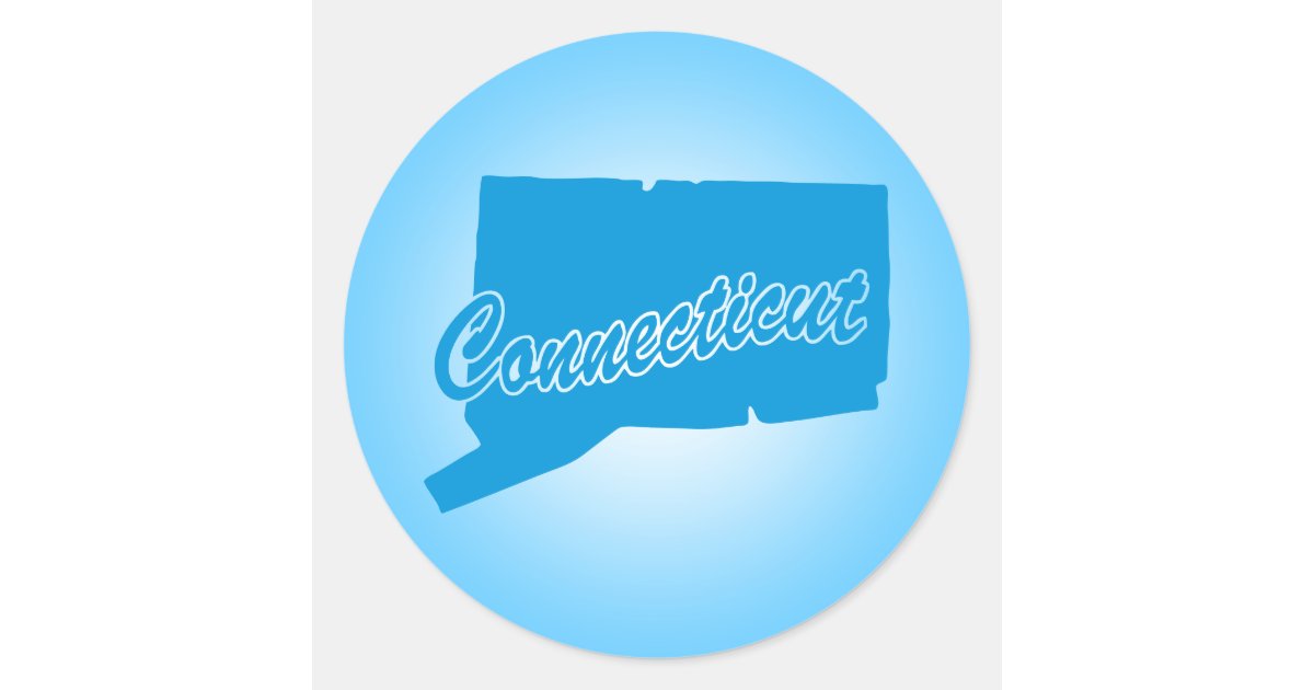 Connecticut Classic Round Sticker | Zazzle
