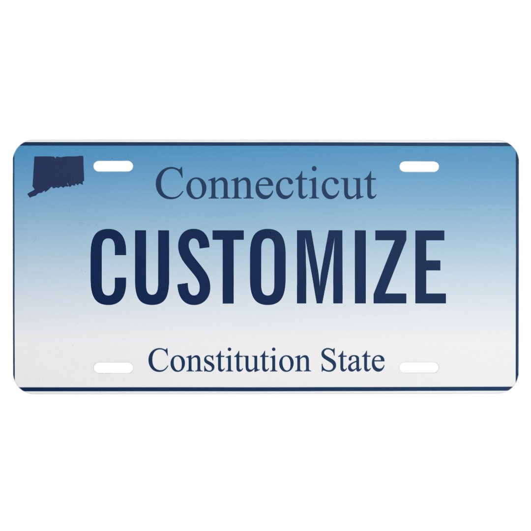 Connecticut Custom License Plate | Zazzle