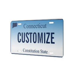 Connecticut Custom License Plate | Zazzle