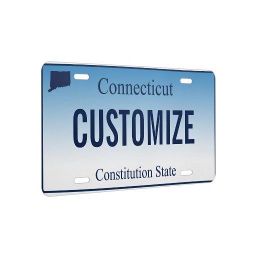 Connecticut Custom License Plate | Zazzle