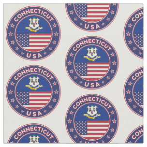 State of Connecticut Tartan Fabric | Zazzle