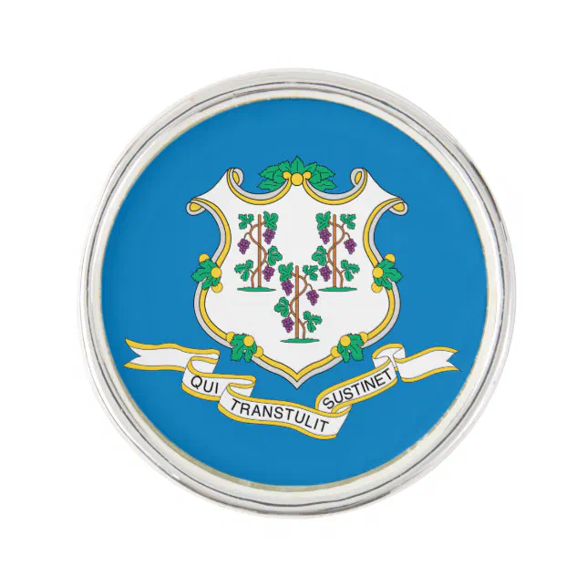 CONNECTICUT Flag Design - Pin | Zazzle