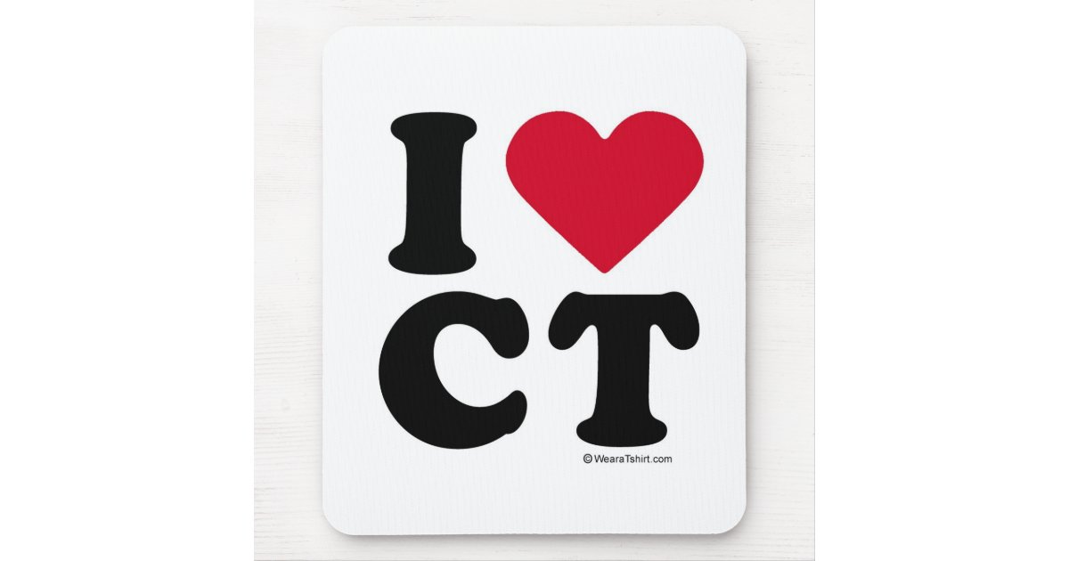 CONNECTICUT - I LOVE CT - I LOVE CONNECTICUT MOUSE PAD | Zazzle